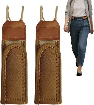Generico Ceinture sans boucle, 2 pi&egrave;ces, bande &eacute;lastique, sans boucle, ceinture &eacute;lastique, unisexe, pour la marche, le bureau, le trajet, la construction, le f