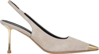 Estro & Luminara Femme, Chaussures, Beige, Taille: 40 EU Escarpins Slingback en Velours