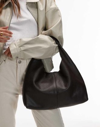 & Other Stories Petit tote bag en cuir - Marron-Brown