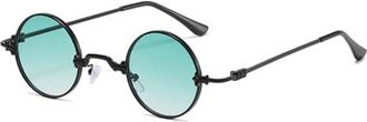Generic Lunettes De Soleil Rondes &Agrave; Petite Monture En M&eacute;tal For Hommes Et Femmes, Tir Rue, F&ecirc;te Vacances(Green)