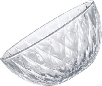 Cabilock Salatschüssel Aus Glas Transparent Mit Kristall Diamant Muster Obst Servierschüssel Für Zuhause