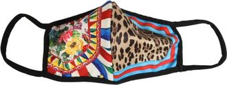 Dolce & Gabbana Bedruckte Baumwoll-Gesichtsmaske - - Accessories - unisex - Mehrfarbig - ONE SIZE