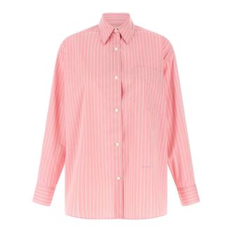 Marni Gestreiftes Popeline-Hemd - - Blouses & Shirts - Damen - Rosa - 3XS