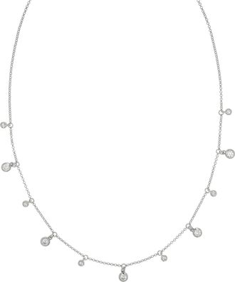 Zeeme Silber Halskette Silber 925 rhodiniert mit Zirkonia wei&szlig;