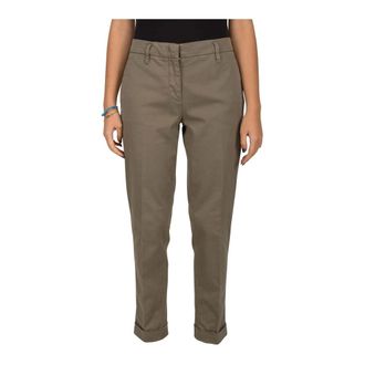 Aspesi Baumwoll-Twill Chinos f&uuml;r Frauen - - Trousers - Damen - Braun - S