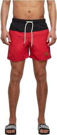 Urban Classics TB1026 - Shorts de bain- Homme - Multicolore (Blk/Red 044) - 4XL