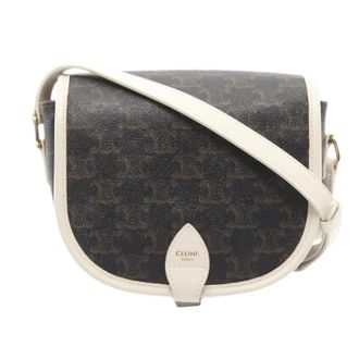 Celine Pre-owned Folco Medium PVC Beschichtete Canvas Leder Schultertasche - - Pre-owned - Damen - Braun - ONE SIZE