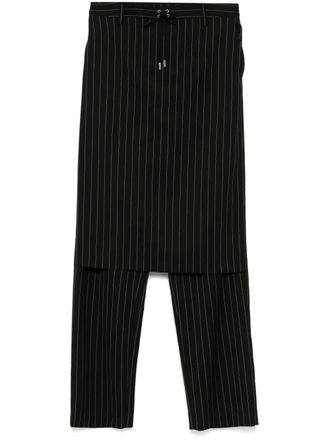 Jean Paul Gaultier pantalon-jupe à lacets - Noir