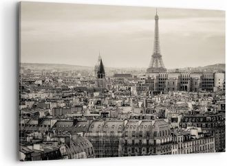 Arttor Wandbilder Dekoration Wohnzimmer Paris Stadt Zuhause Bilder auf Leinwand 120x80cm Leinwandbild Schlafzimmer Küche Deko Wand Kunstdruck Art Groß XXL Wa