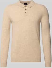 Christian Berg Slim Fit Strickpullover aus reinem Kaschmir mit Polokragen