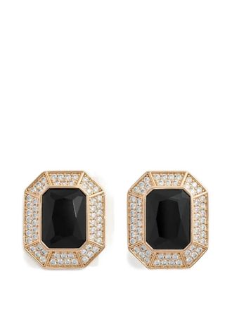 Self Portrait Black Crystal Encrusted Earrings