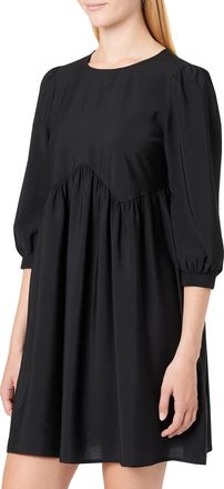 Only Damen Onlalessandra Life 3/4 Peplum Ptm Dress, Schwarz, L EU