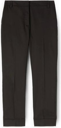 Motivi Femme, Pantalons, Noir, Taille: 38 FR Pantalon Cropped en M&eacute;lange de Coton