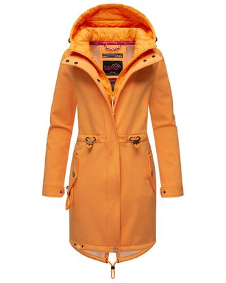 Marikoo Damen &Uuml;bergangsjacke Softshellmantel mit Kapuze Mount Presanella Apricot Sorbet Gr. XXL