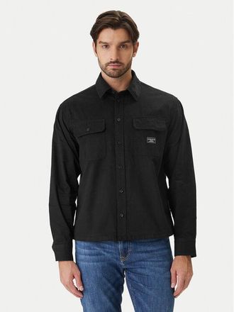 Guess Hemd M6RH60 WJ921 Schwarz Boxy Fit