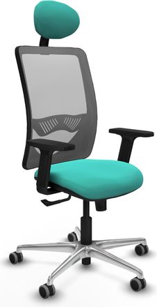 Piqueras y Crespo Arbeitsstuhl Zulema mit 2D-Armlehnen, h&ouml;henverstellbarer Lendenwirbelst&uuml;tze und festem Kopfteil, ausgestattet mit Sincro 3 Positionen und Schneidescha
