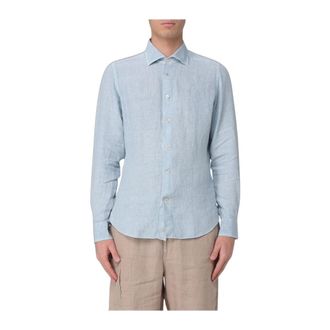 Eleventy Leinenhemd - - Shirts - Herren - Blau - M