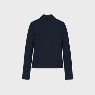 Celine Womens Cavaliere Jacket Navy Blue