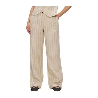 Moss Copenhagen Claritte Pants STP - - Trousers - Damen - Beige - M