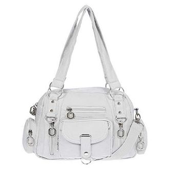 Christian Wippermann Sac à bandoulière en toile de haute qualité pour femme 32 x 20 x 10 cm - Sangle réglable 75-145 cm - Nombreux compartiments avec fermeture éclair - Sa