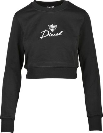 Diesel Femme, Sweatshirts et sweats &agrave; capuche, Noir, Taille: 38 FR Felpa Corta