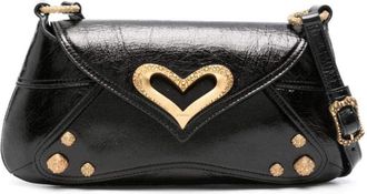 Pinko Damen 520 Shoulder Classic Naplack Vintage Tasche, Z99m_Black Limousine-Chocolate Gold