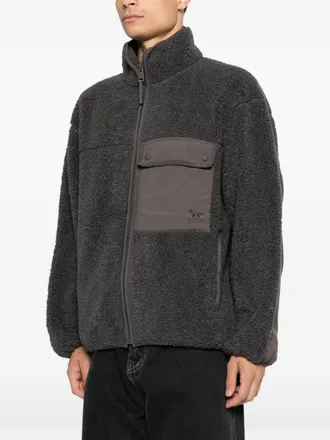 Maison Kitsun&eacute; Fleece Jacket - Dark Grey
