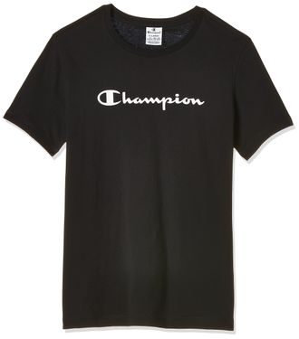 Champion Damen T-Shirt Legacy - Classic Logo S/S, Schwarz, M