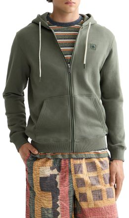 Scotch & Soda Herren Essential Badge Logo Zip Through Hooded Sweatshirt Kapuzenpullover, Thymian 300, XXL