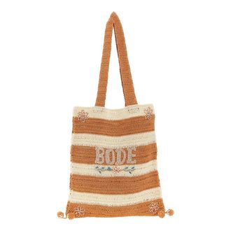 Bode Homme, Sacs, Orange, Taille: ONE Size Sherbet Beaded Crochet Tote