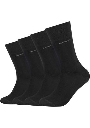Camano Socken CAMANO ca-soft, Damen, Gr. 35-38, schwarz, Baumwollmischung, unifarben, normal, Socken Socken, mit verst&auml;rktem Fersen- und Zehenbereich, Topsel