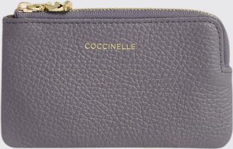 Coccinelle Petit portefeuille zipp&eacute; C-Me en cuir grain&eacute; avec anneau en m&eacute;tal