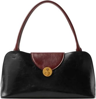 Versace Femme, Sacs, Noir, Taille: ONE Size Sac bandouli&egrave;re moyen en cuir de veau