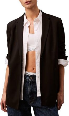 Calvin Klein schlichter Blazer in Schwarz