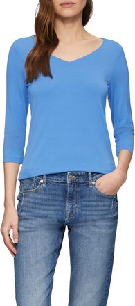 s.Oliver T-Shirt aus Lyocell im Slim Fit mit 3/4-Ärmeln