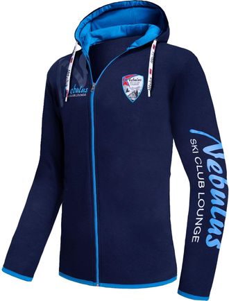 Nebulus Herren Sweatjacke CLUBLOUNGE, Jacke, praktische Kapuzenjacke, Navy - 3XL