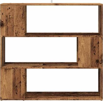 Generic Offene B&uuml;cherregale, Freistehend, Platzsparendes Aufbewahrungsregal aus Holzwerkstoff f&uuml;r B&uuml;cher, Dekoration und Medien (Altes Holz)