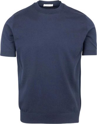 Paolo Pecora Homme, Pulls, Bleu, Taille: XL T-shirt ras du cou en coton
