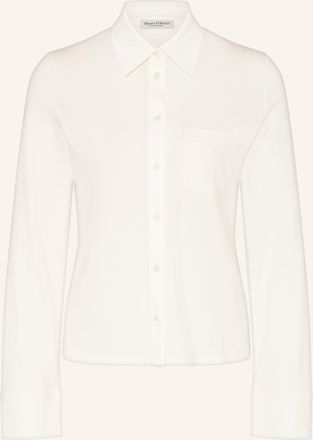 Marc O'Polo Marc Opolo Hemdbluse Aus Jersey weiss