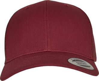 Flexfit Unisex Retro Trucker Cap, Klassische Trucker Cap mit Mesh-R&uuml;ckseite, one Size, Cranberry