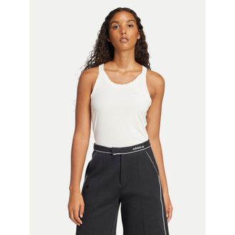 adidas Top Premium Essentials JD4768 Wei&szlig; Slim Fit