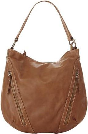 Cluty Sac shopping Femme cuir v&eacute;ritable | Fabriqu&eacute; en Italie, sac &agrave; main au look vintage, sac bandouli&egrave;re avec fermeture &eacute;clair, sac en cuir avec bandouli&egrave;r