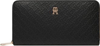 Tommy Hilfiger Geldb&ouml;rse Tommy Hilfiger Th Icon Lrg Za Mono AW0AW18482 Schwarz