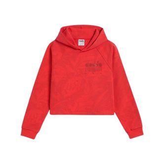 Diadora Femme, Sweatshirts et sweats &agrave; capuche, Rouge, Taille: 36 FR Vibrant SweaT-shirt