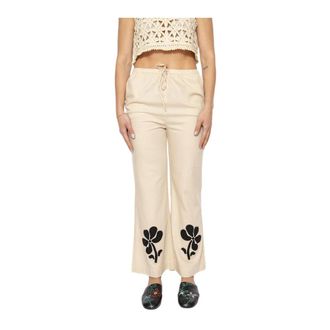 Thinking Mu Wide Hosen - - Trousers - Damen - Beige - S