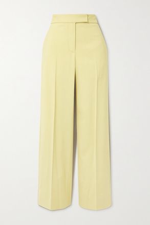 Proenza Schouler Pantalon Large En Serge À Plis - Crème