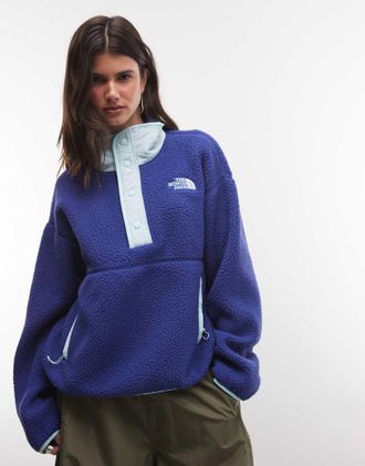 The North Face Cragmont Fleece mit Druckkn&ouml;pfen in Blau