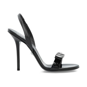 Versace Schwarze Sandalen mit Schleife - - Shoes - Damen - Schwarzk - 39 1/2 EU