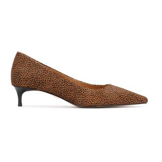 Kazar Gemusterte Lederpumps mit Naturhaar - - Shoes - Damen - Braun - 40 EU