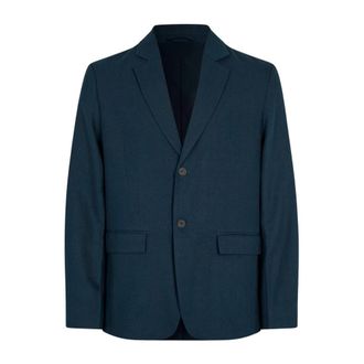 Sams&oslash;e & Sams&oslash;e Klassischer Blazer mit Einreihigem Knopfverschluss - - Jackets - Herren - Blau - M